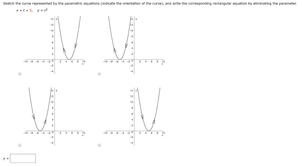 Solved Sketch the curve represented by the parametric | Chegg.com