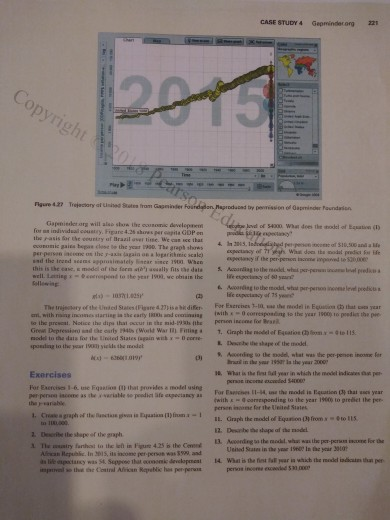 Case Study 4 Gapminder.org | Chegg.com