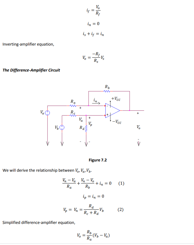 Solved The Inverting-Amplifier Circuit The goal is to obtain | Chegg.com