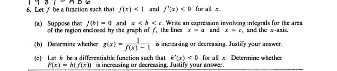 Solved 6. Letſ be a function such that f(x)