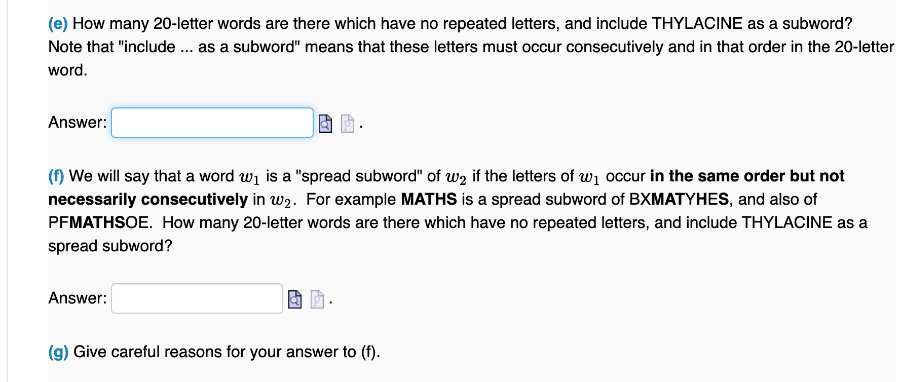 Solved Please show working !!The English alphabet contains | Chegg.com
