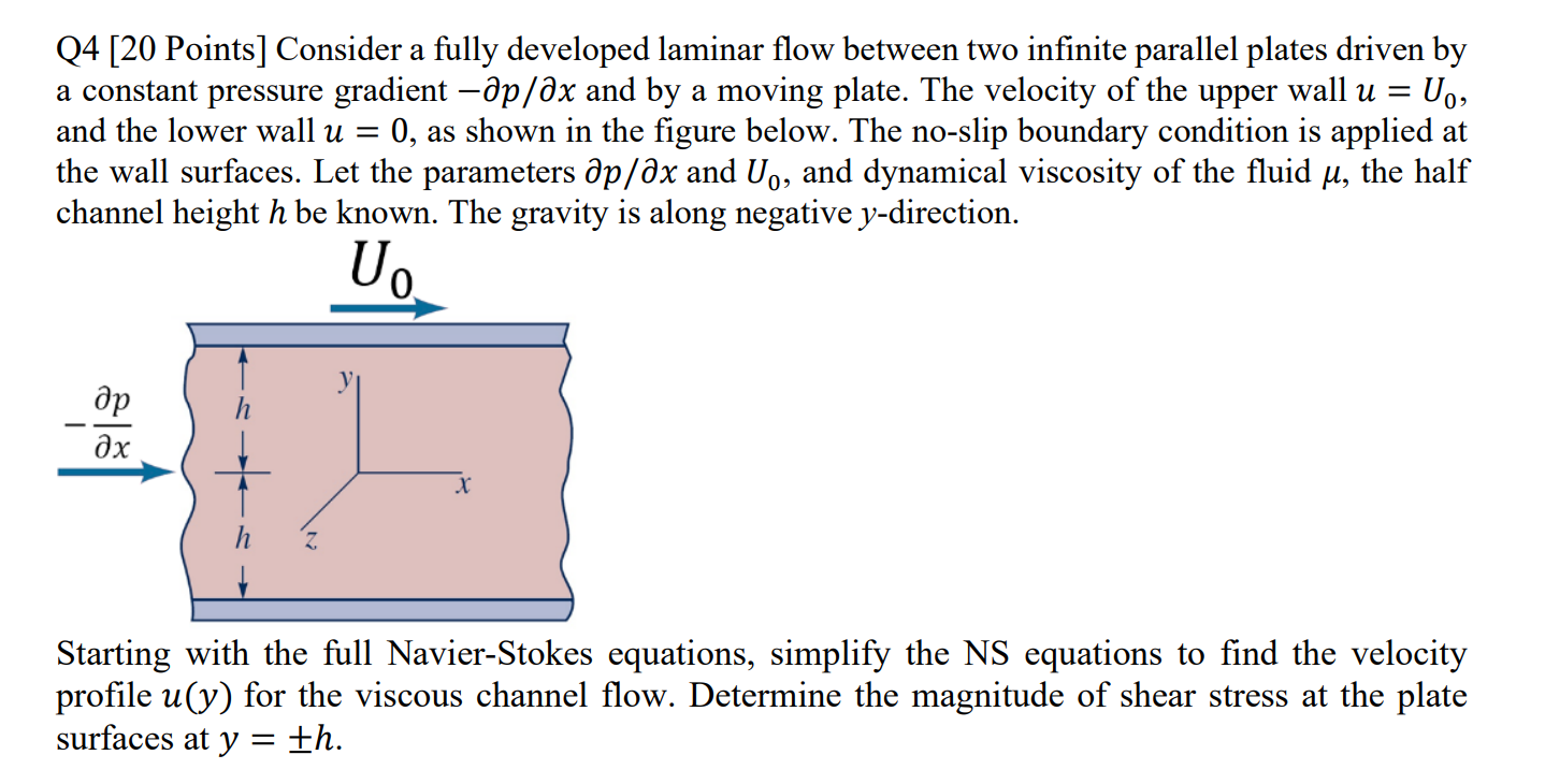 Solved Q4 [20 Points] Consider a fully developed laminar | Chegg.com
