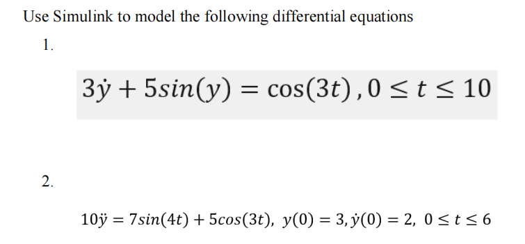 Solved Use Simulink to model the following differential | Chegg.com