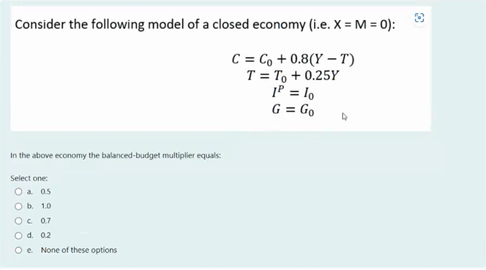 Solved Consider the following model of a closed economy | Chegg.com