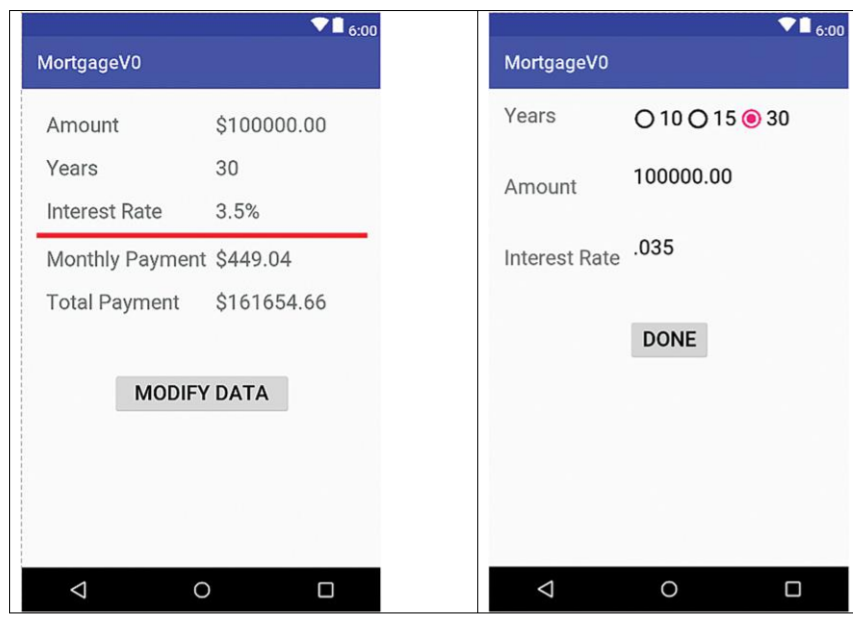 (JAVA )Android Studio - Creating a Mortgage | Chegg.com