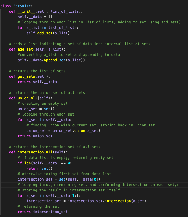 This is my code and in the get set, add set, union | Chegg.com