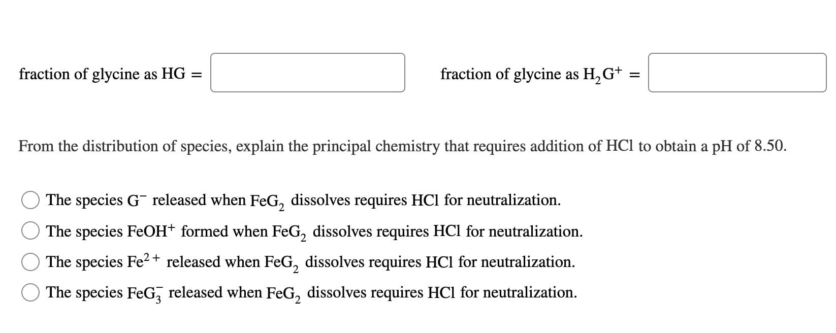 Consider the reactions of Fe2+ with the amino acid | Chegg.com