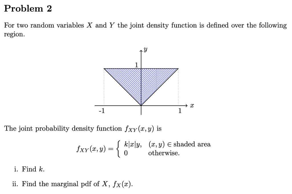 Solved Problem2 For two random variables X and Y the joint | Chegg.com