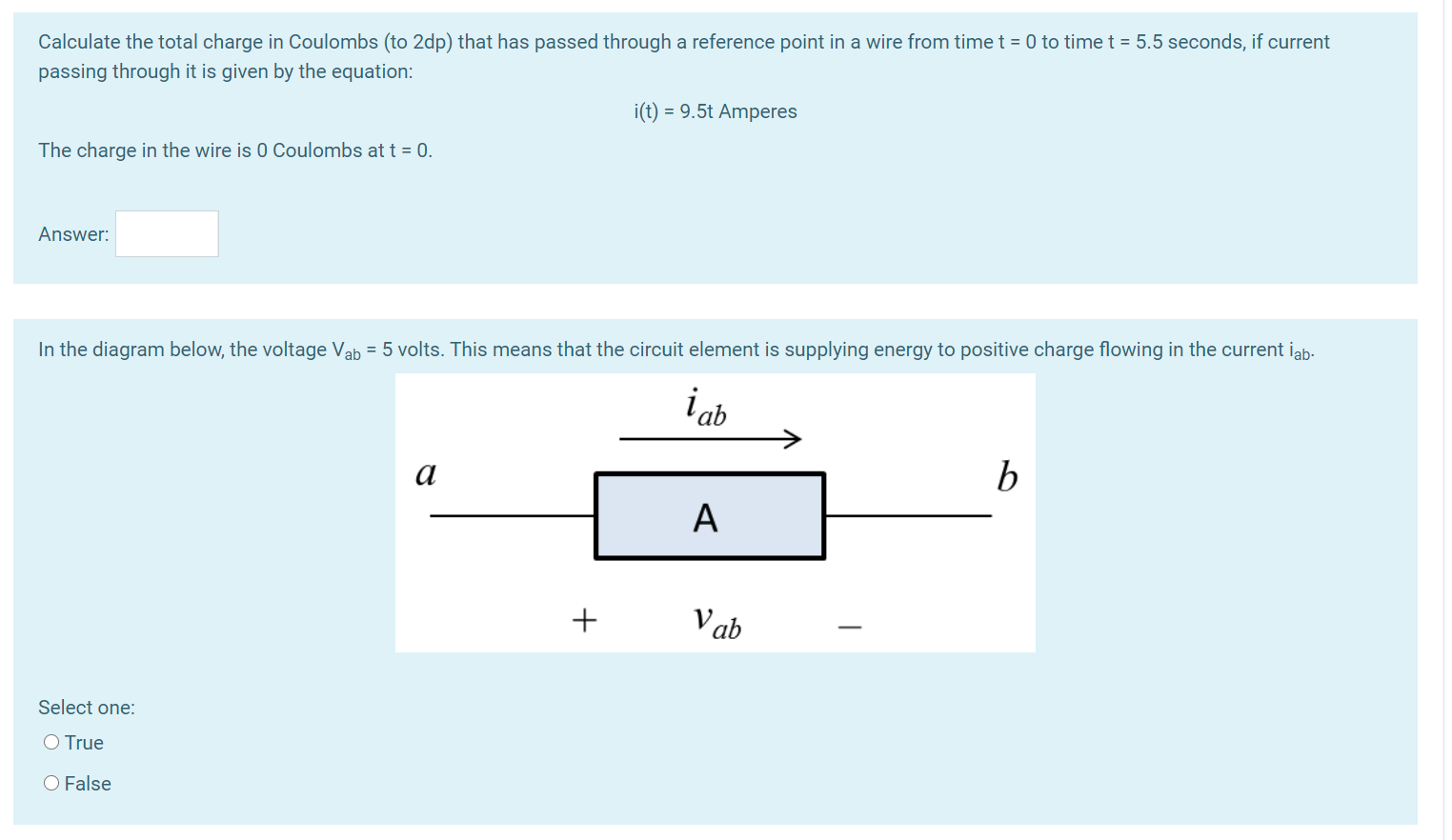Solved Calculate the total charge in Coulombs (to 2dp) that | Chegg.com