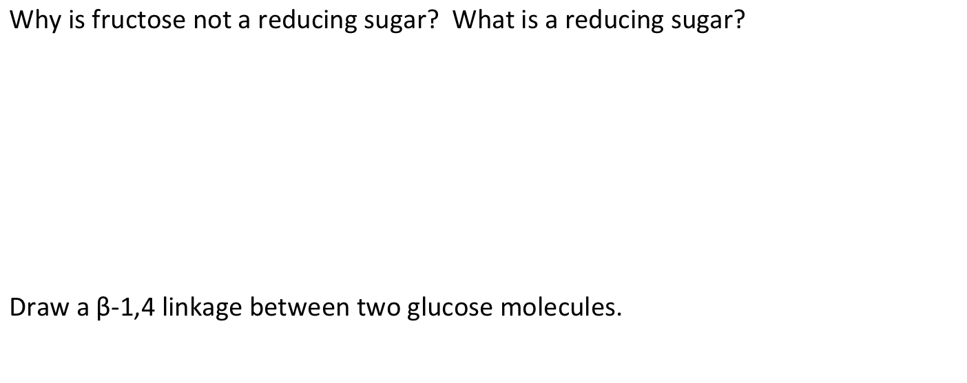 Solved Why is fructose not a reducing sugar? What is a | Chegg.com