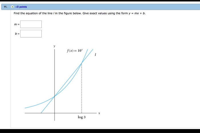 Solved 11. -12 points Find the equation of the line l in the | Chegg.com