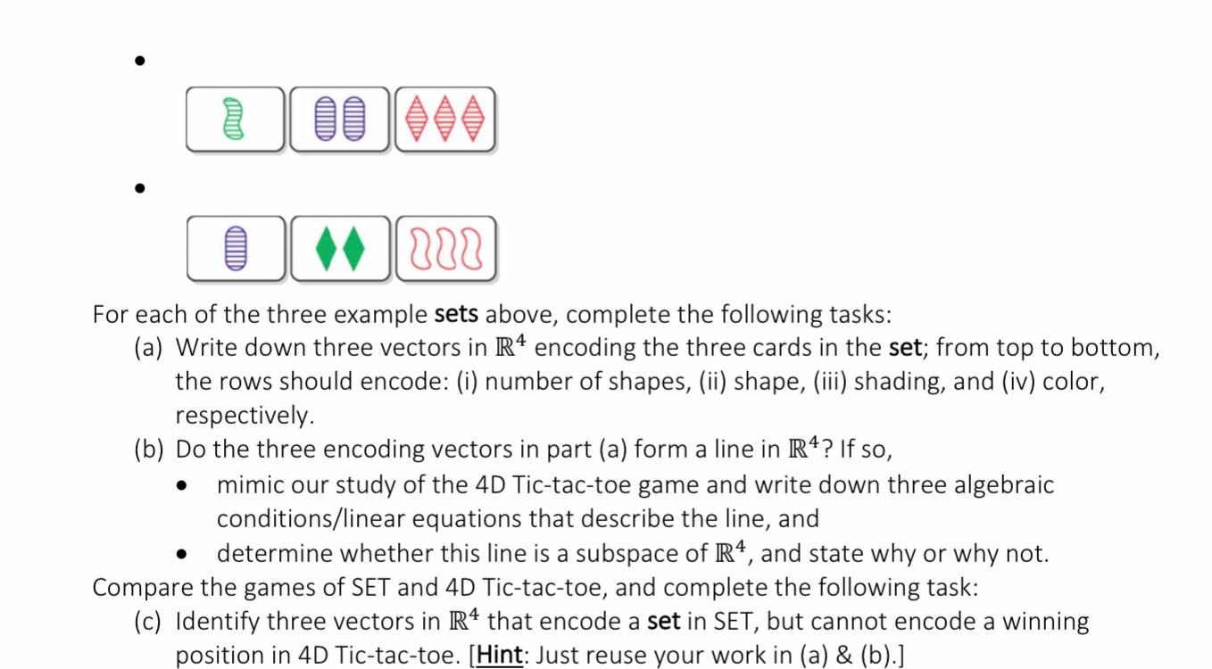 The game of SET uses a deck that "consists of 81 | Chegg.com