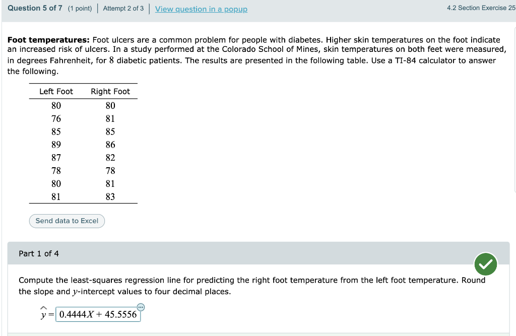 Solved If the left foot temperatures of two patients | Chegg.com