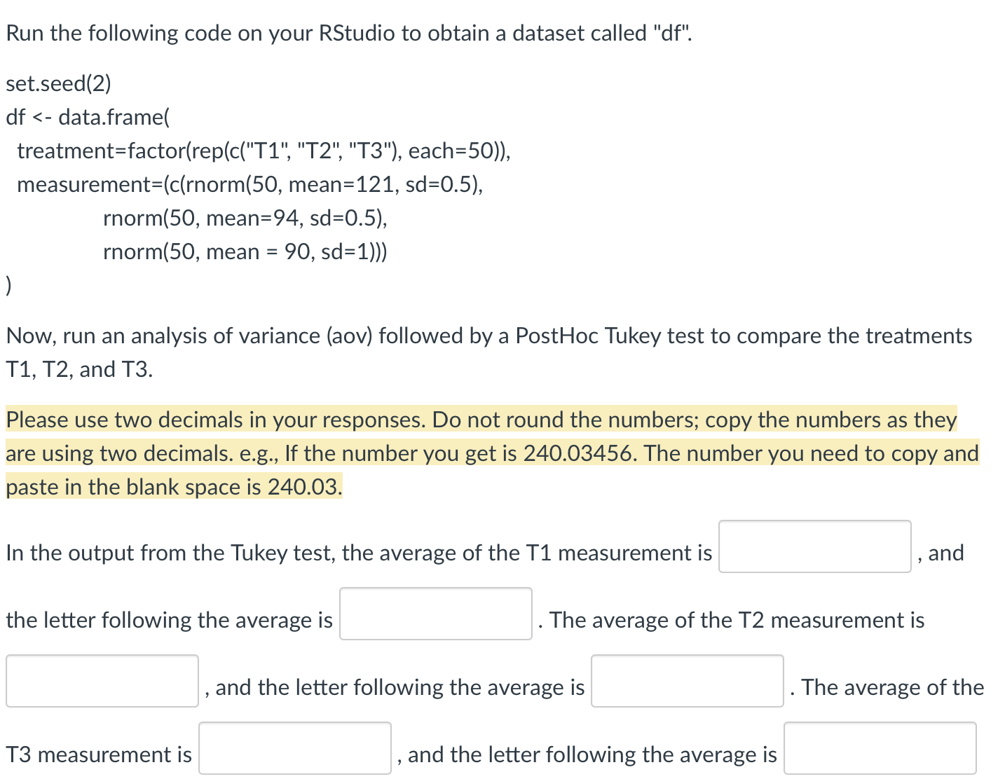 Run the following code on your RStudio to obtain a | Chegg.com
