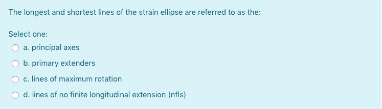 Solved The longest and shortest lines of the strain ellipse | Chegg.com