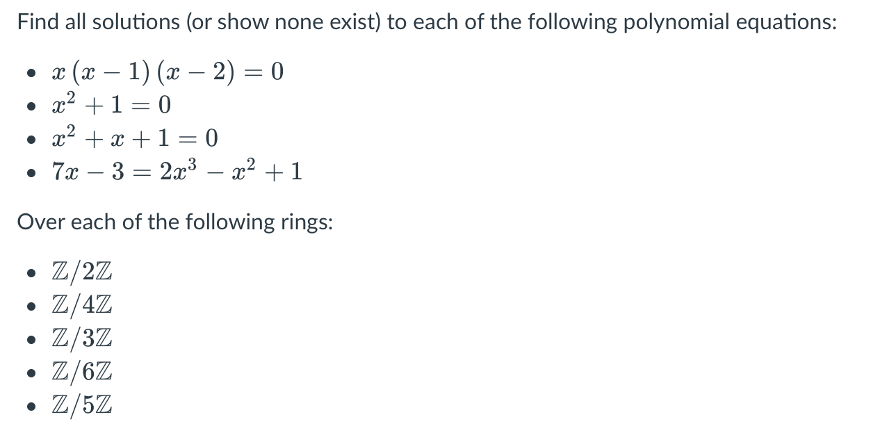 Solved Hi, I have already done the first polynomial, so i | Chegg.com
