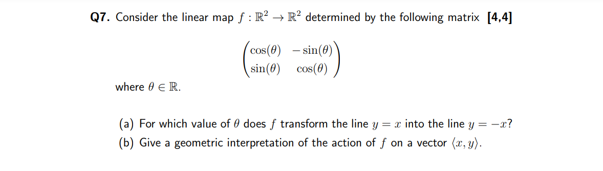 Solved 27. Consider the linear map f:R2→R2 determined by the | Chegg.com