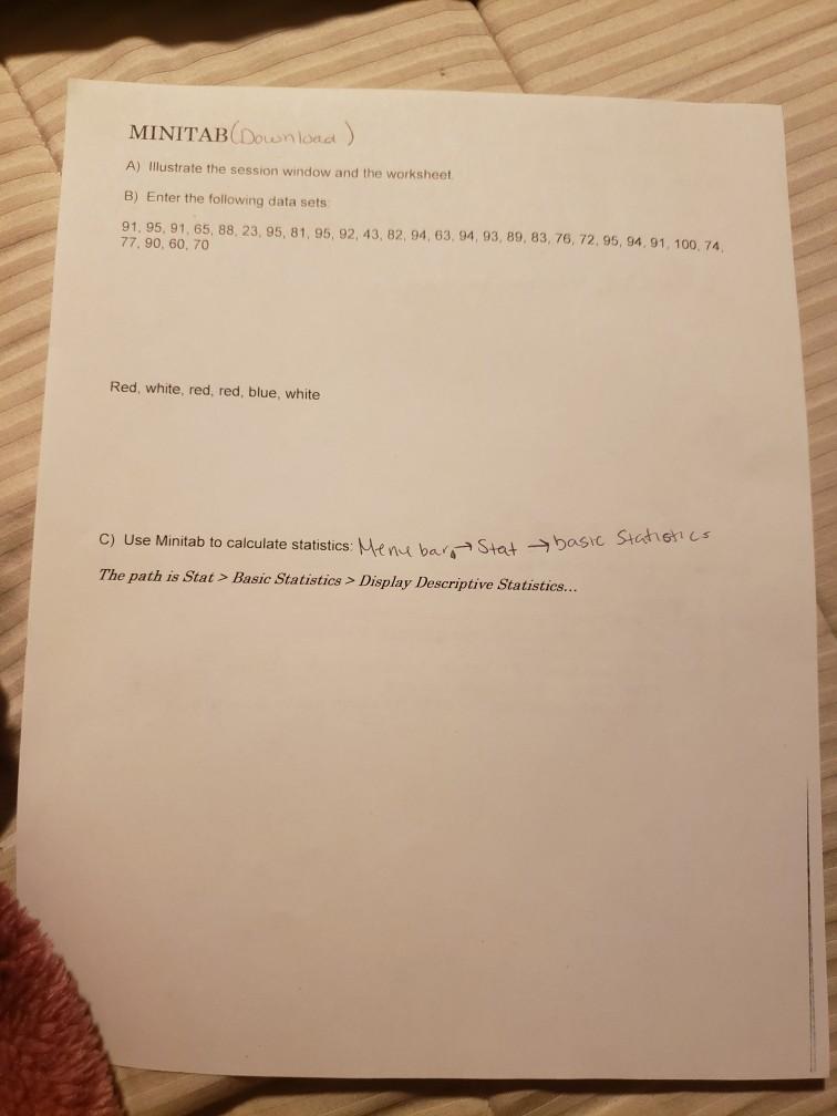 Solved D) Use Minitab to create graphs The path is Graph > | Chegg.com