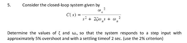 Solved 5. Consider the closed-loop system given by | Chegg.com