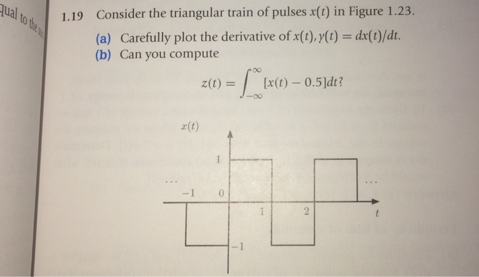 Solved tal to 1.19 Consider the triangular train of pulses | Chegg.com