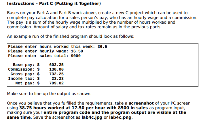 Solved Instructions - Part A (Commission Calculation) Create | Chegg.com
