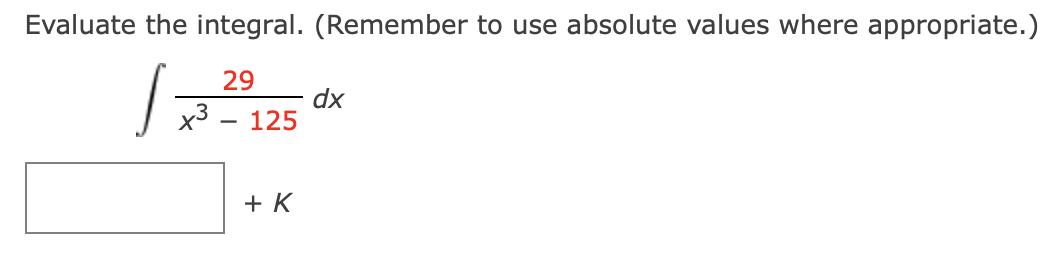 Solved Evaluate the integral. (Remember to use absolute | Chegg.com