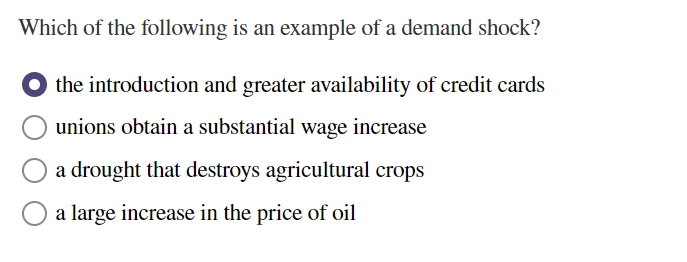 Solved Which of the following is an example of a demand | Chegg.com