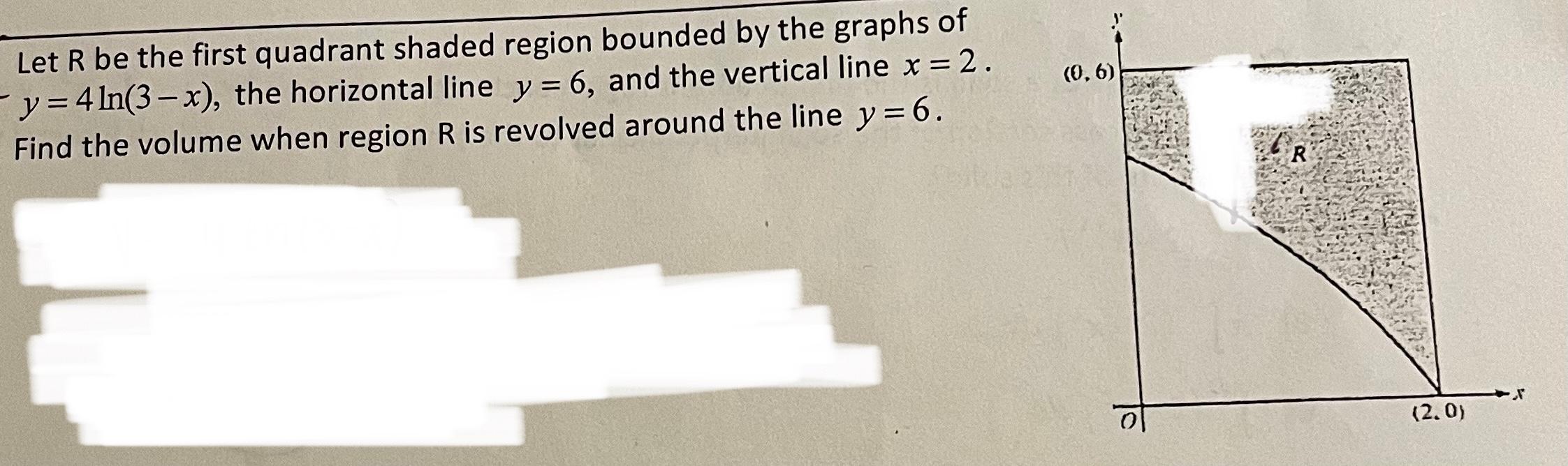 Solved Let R be the first quadrant shaded region bounded by | Chegg.com