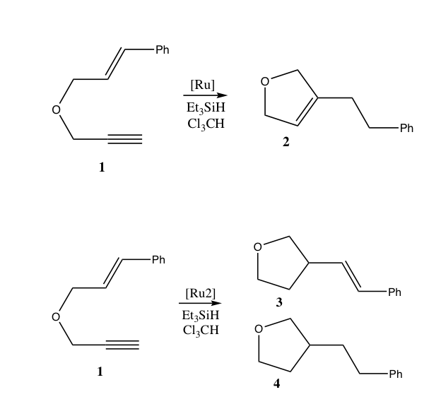 Solved Ph [Ru] Et SiH Cl3CH Ph 2 Ph Ru2] Ph Et3SiH Cl3CH Ph | Chegg.com
