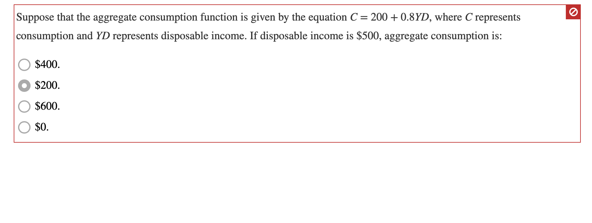 Solved Suppose that the aggregate consumption function is | Chegg.com