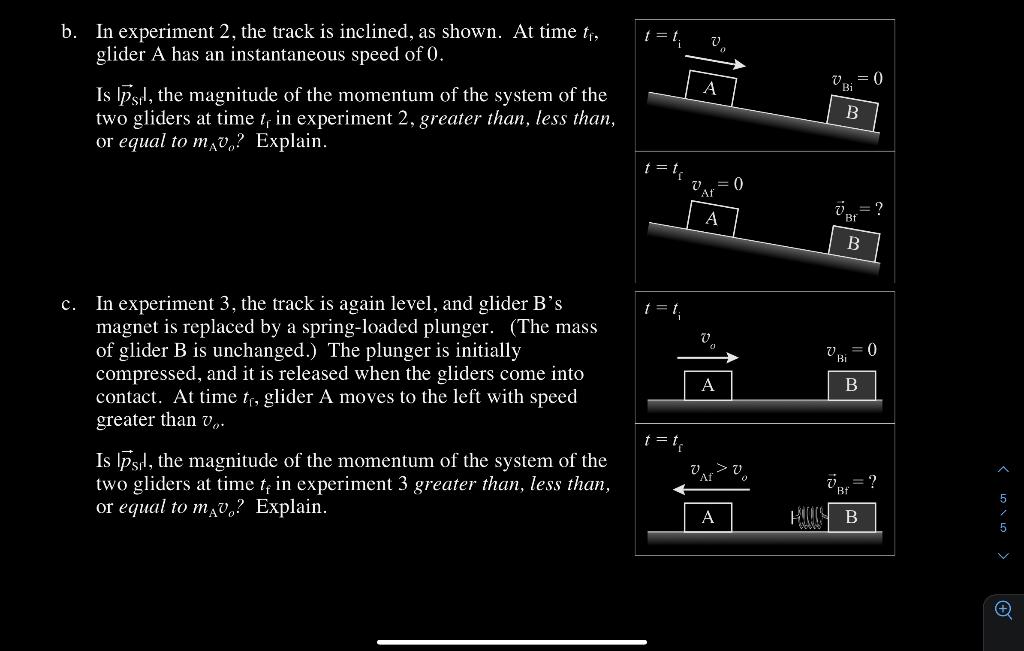 Solved This problem concerns three collision experiments | Chegg.com