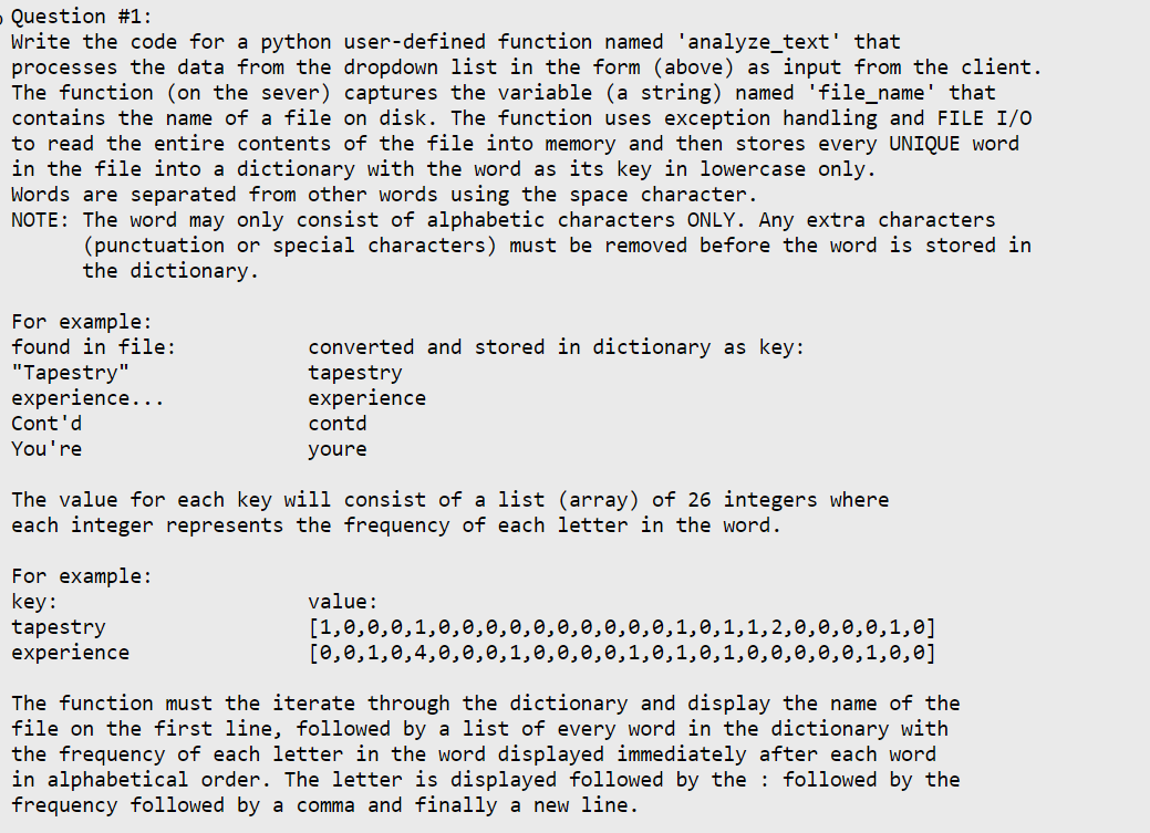 Solved Question \#1: Write the code for a python | Chegg.com
