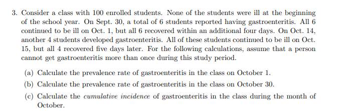 Solved 3. Consider a class with 100 enrolled students. None | Chegg.com