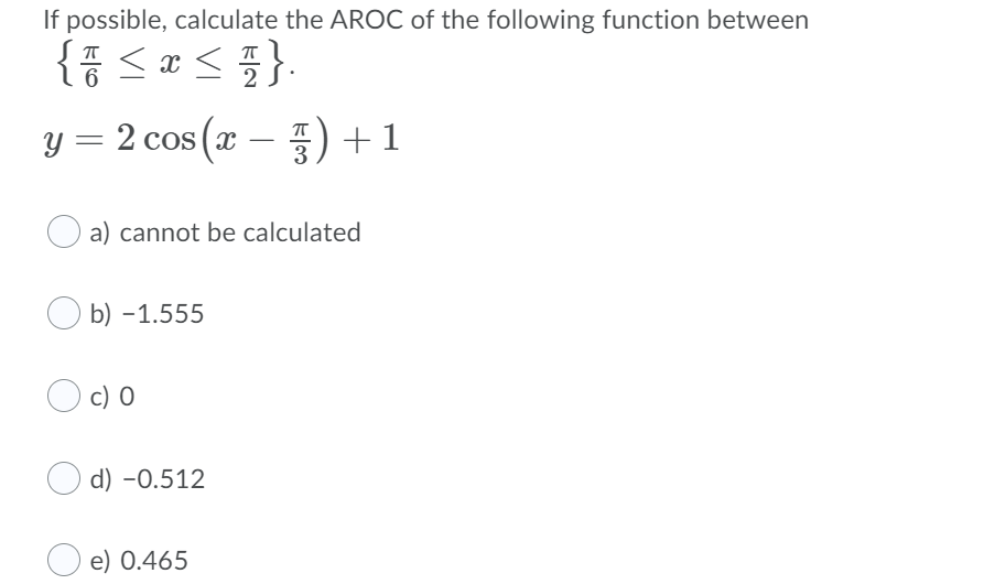 Solved If possible, calculate the AROC of the following | Chegg.com