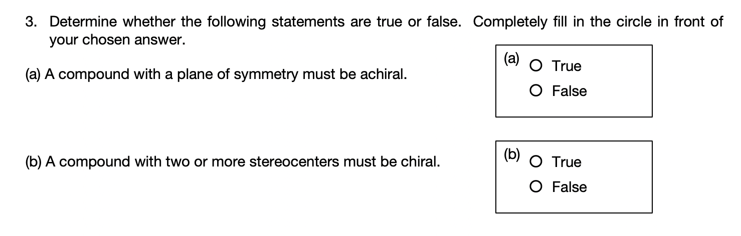 Solved 3. Determine whether the following statements are | Chegg.com