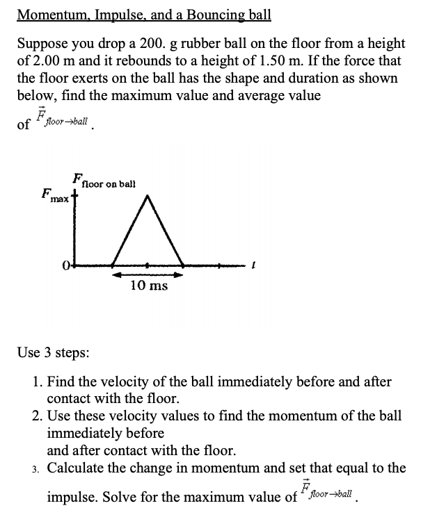 Solved Momentum, Impulse, and a Bouncing ball Suppose you | Chegg.com