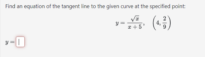 Solved Find an equation of the tangent line to the given | Chegg.com