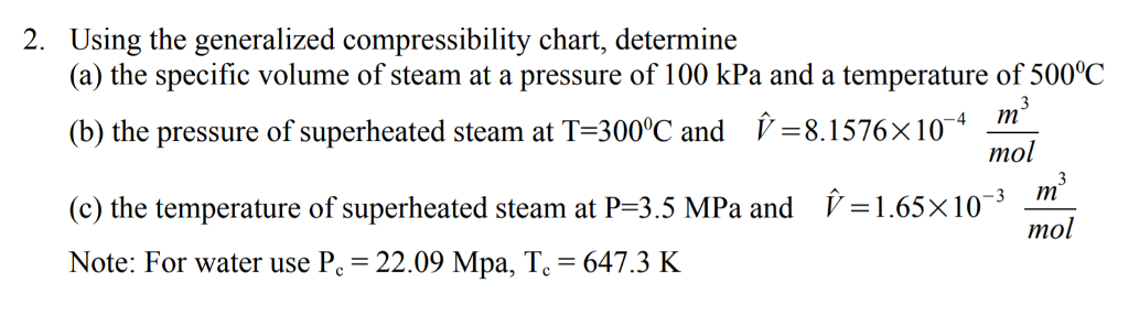 2. Using the generalized compressibility chart, | Chegg.com