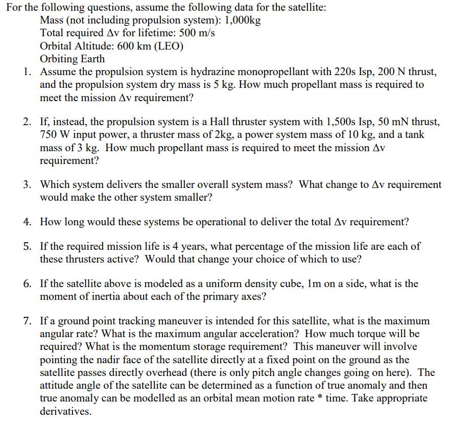 Solved or the following questions, assume the following data | Chegg.com
