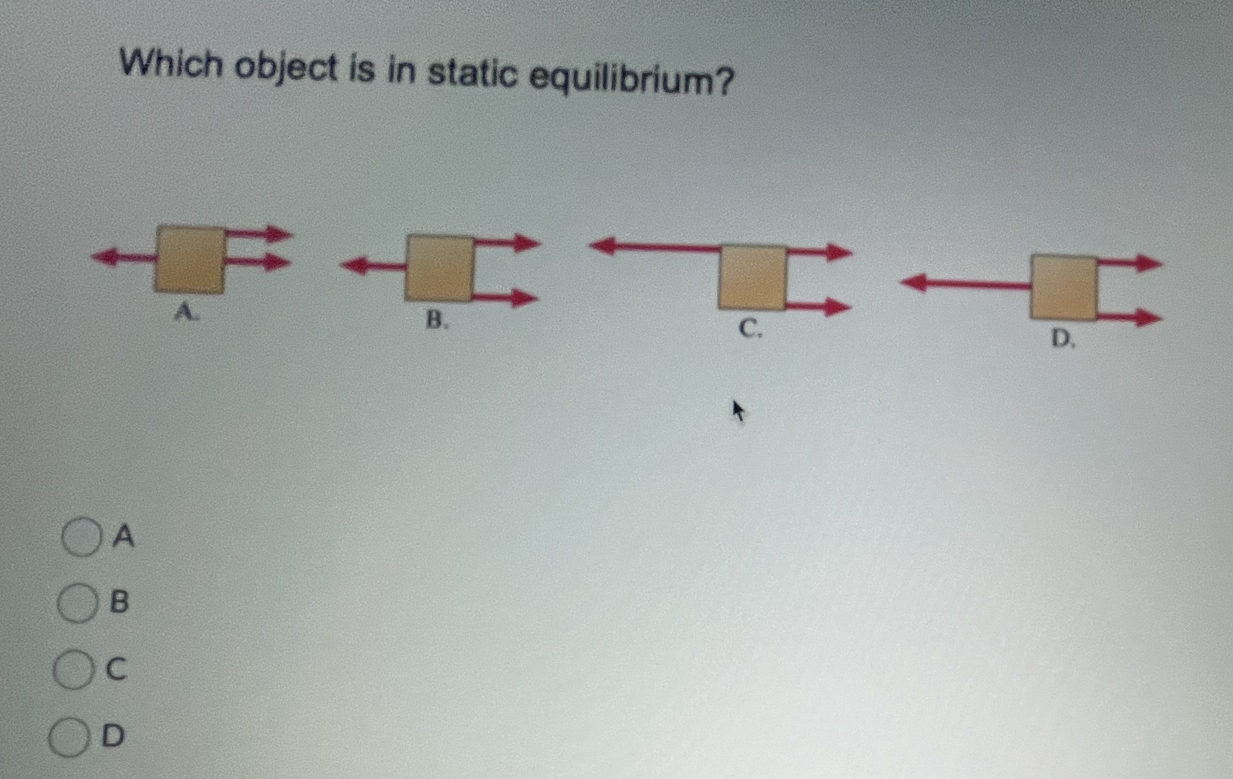 Solved Which Object Is In Static Equilibrium Which Object