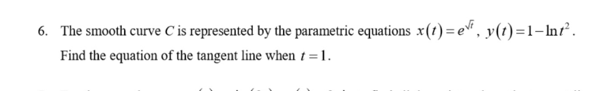 Solved The smooth curve C ﻿is represented by the parametric | Chegg.com