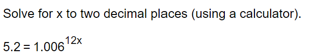 Solved Solve for x to two decimal places (using a | Chegg.com