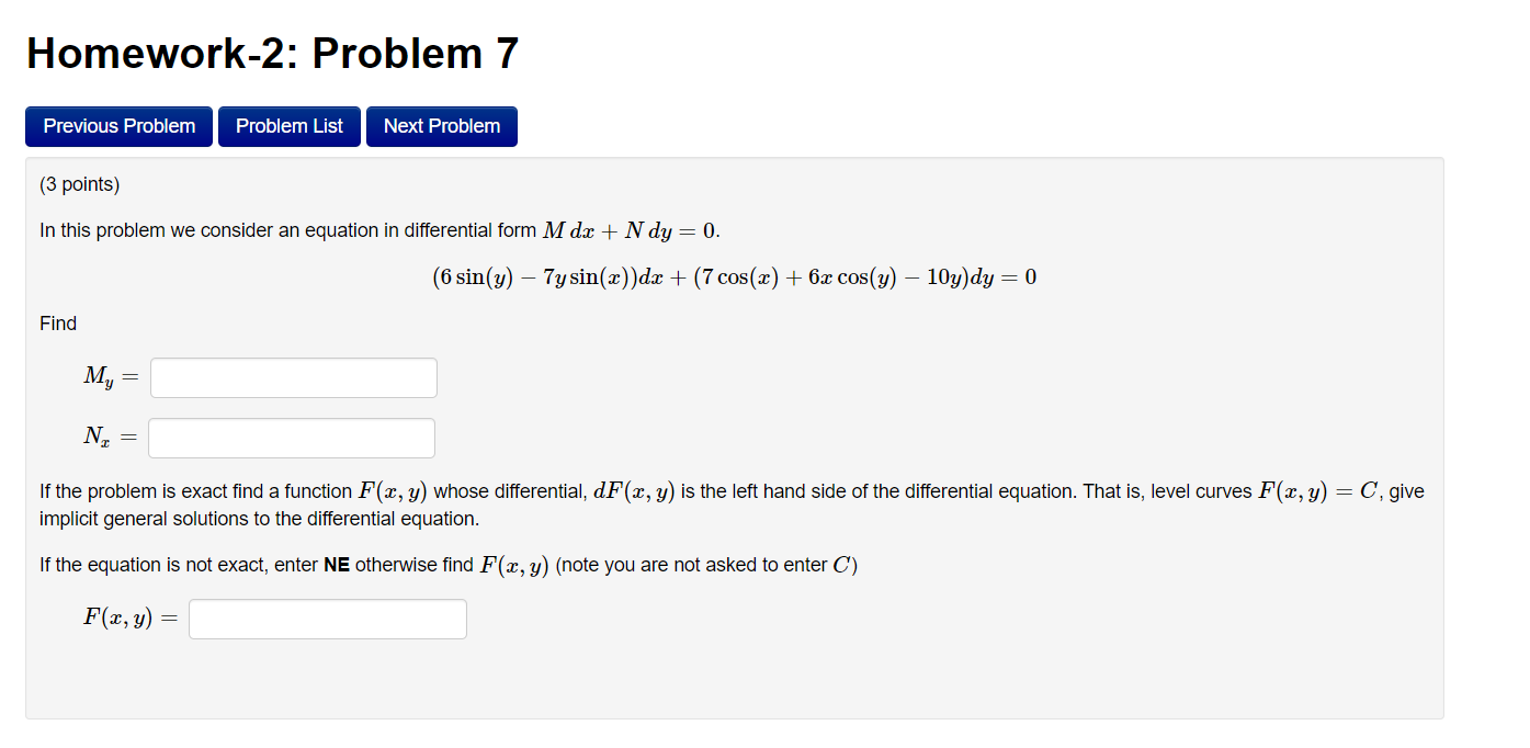 Solved Homework-2: Problem 7 Previous Problem Problem List | Chegg.com
