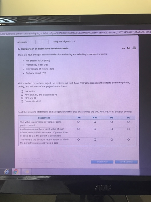 Solved Comparison of alternative decision criteria There | Chegg.com