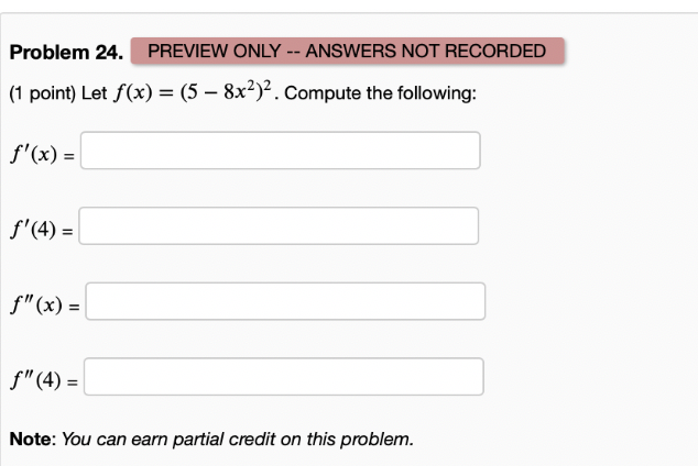 Solved Problem 24. PREVIEW ONLY -- ANSWERS NOT RECORDED (1 | Chegg.com