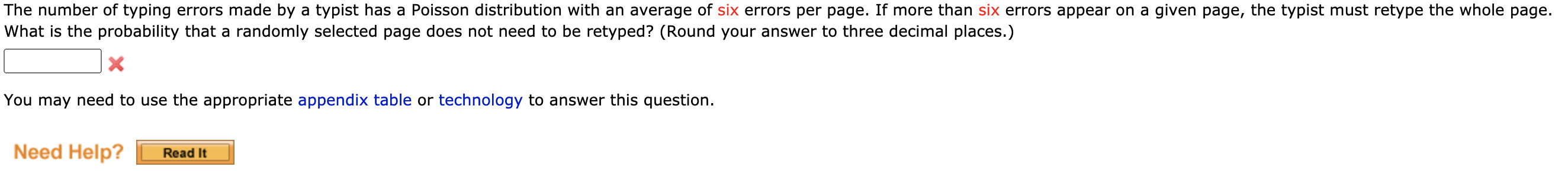 Solved The number of typing errors made by a typist has a | Chegg.com