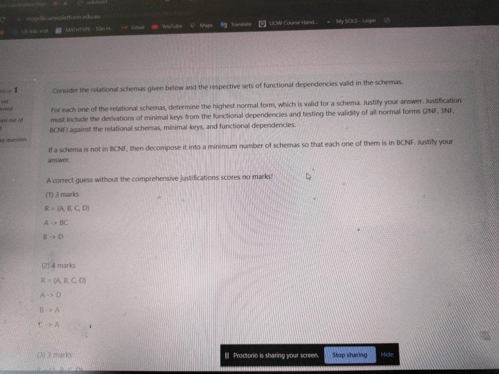 Solved Consider the relational schemas given below and the | Chegg.com