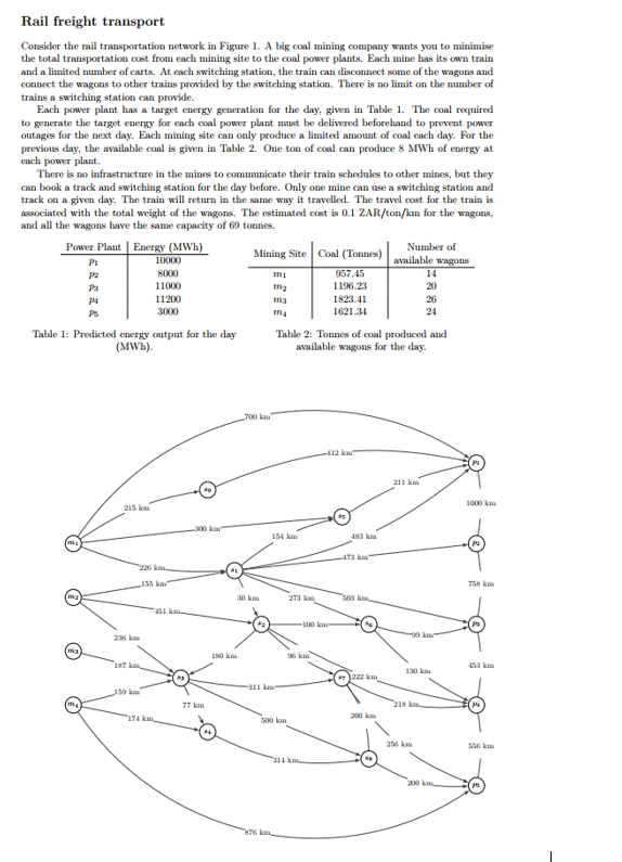 Rail freight transport Consider the rail | Chegg.com