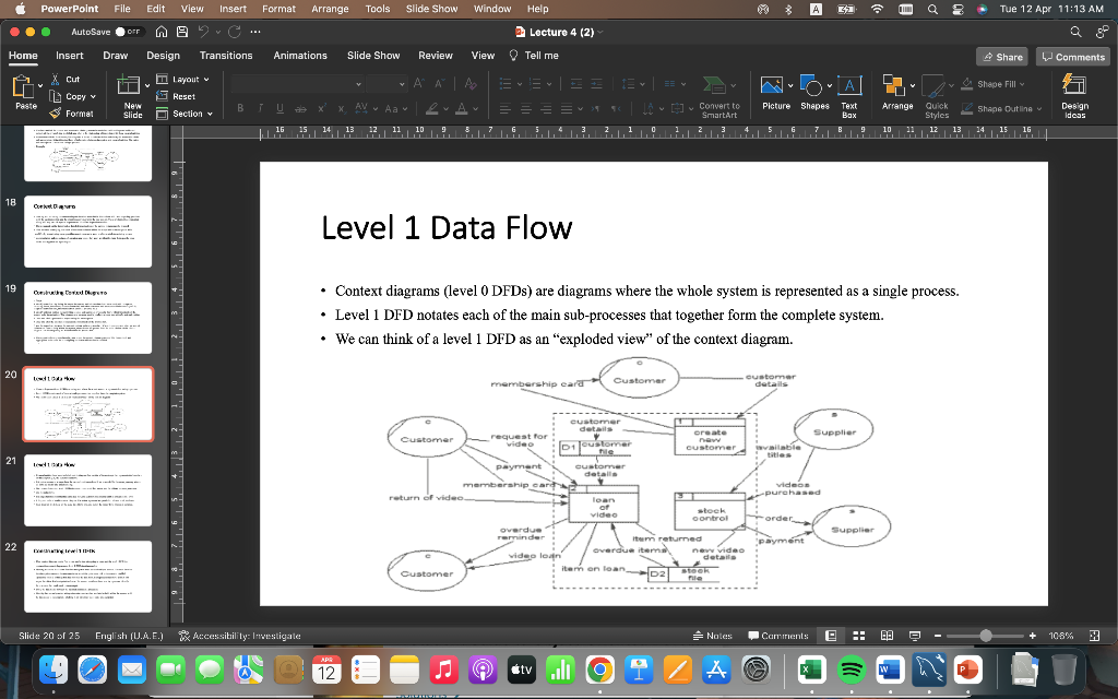 Solved USE THE EXAMPLE ABOVE TO CREATE A LEVEL ONE DATA FLOW | Chegg.com