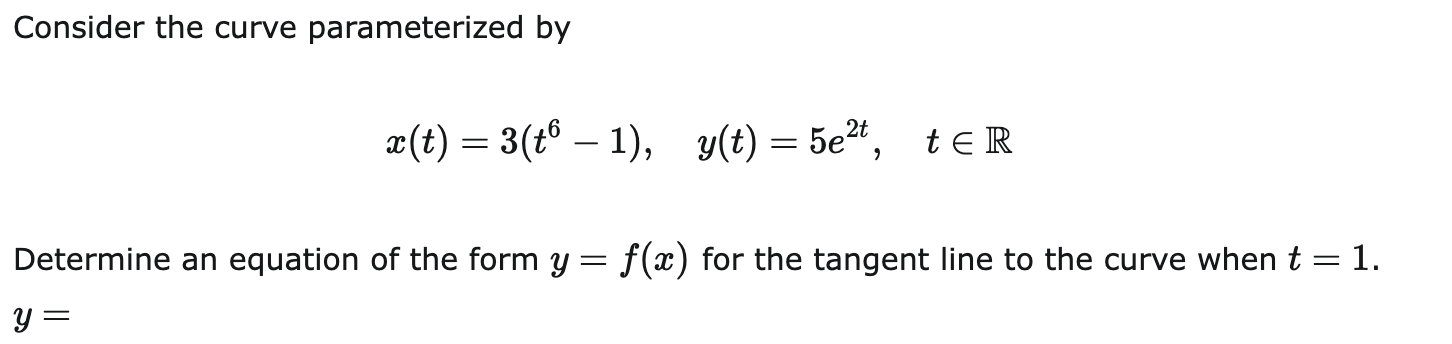 Solved Consider the curve parameterized by | Chegg.com